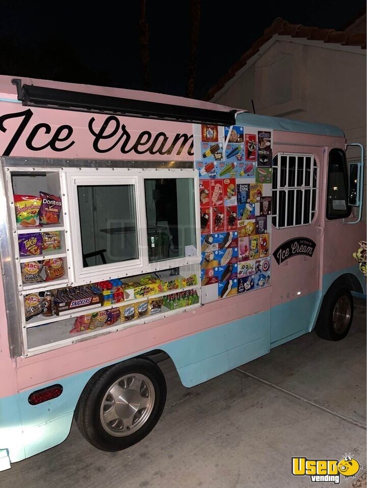 Cute Pink Vintage 1974 Chevrolet P10 Ice Cream Truck | Retro Mobile Ice ...
