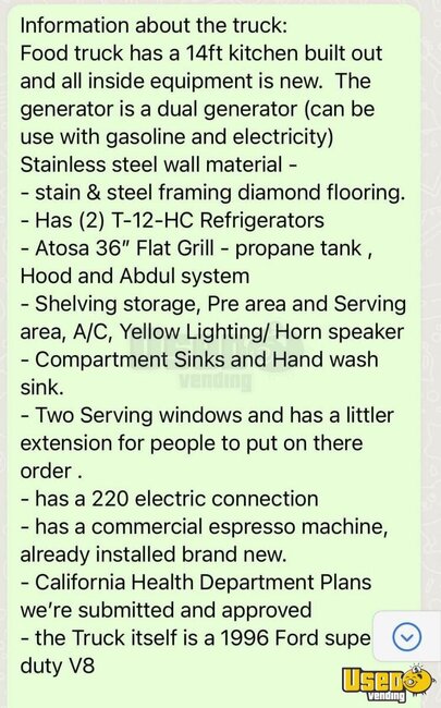 Ford Super Duty V8 Street Food Truck with 2022 Kitchen Built-Out for ...