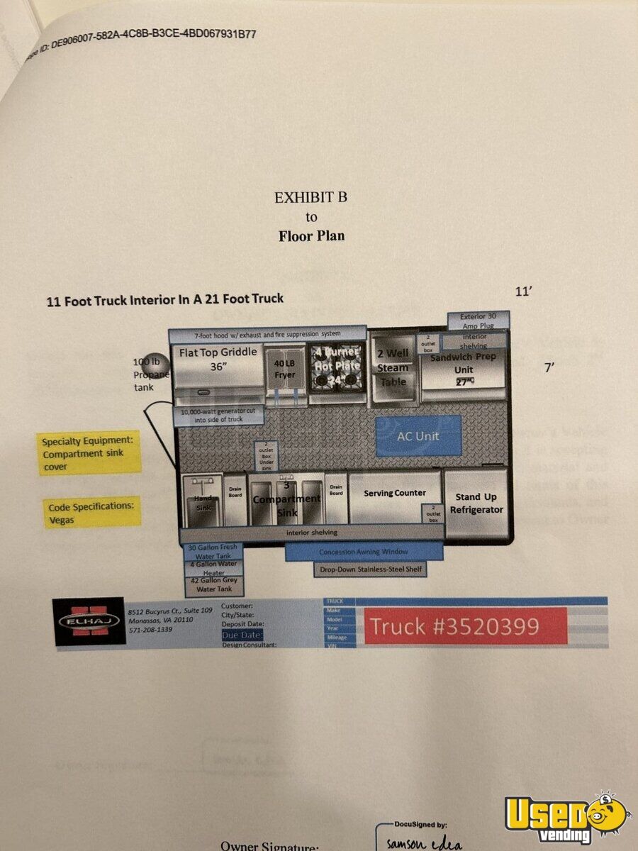 21' 2003 Chevrolet Step Van Food Truck with 2020 Kitchen Build-Out for ...