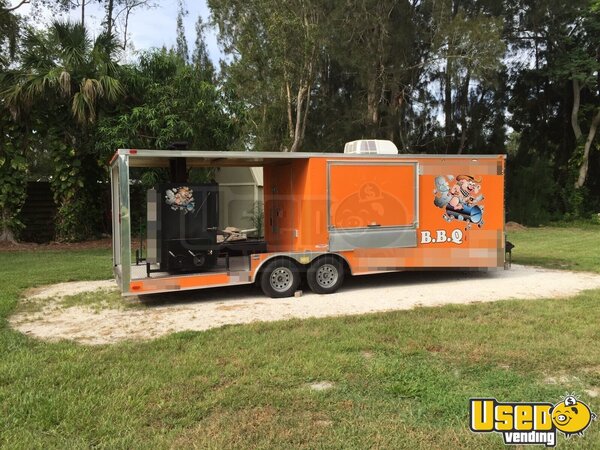 8.5' x 24' Freedom Concession | BBQ Trailer with Porch for Sale in Florida