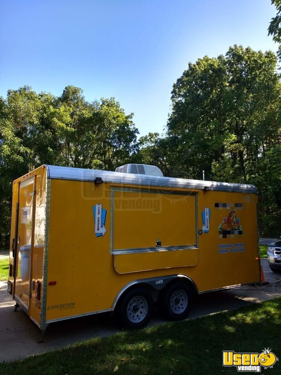 Used Turnkey 2015 8' x 16' Cargo Craft Expedition Ice Cream Concession ...