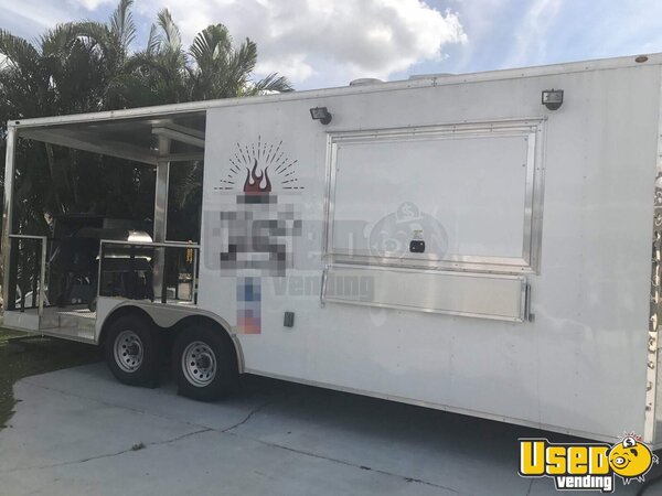 2018 - 8.5' x 22' BBQ Concession Trailer | Used Concession Trailer with ...
