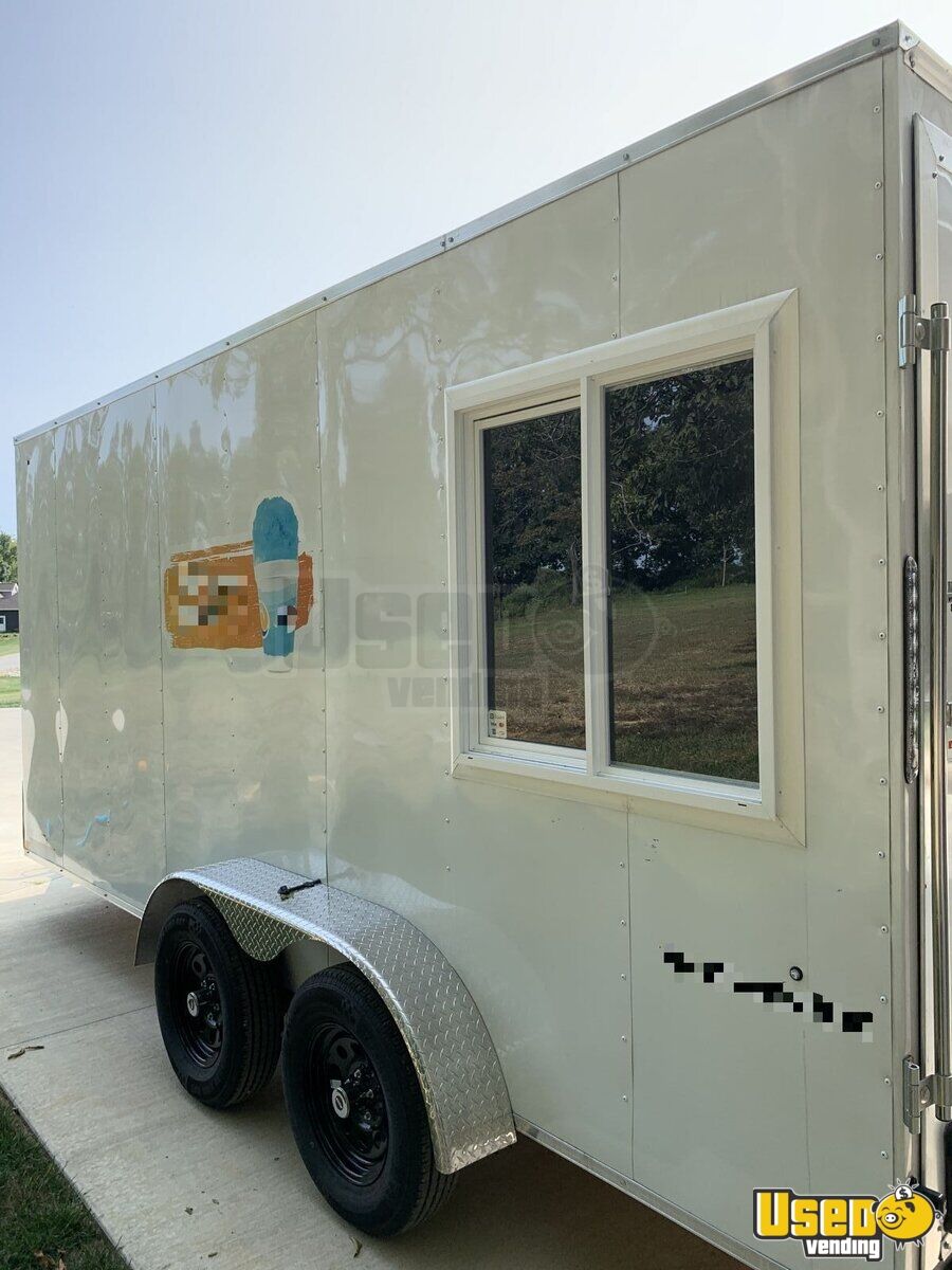 Empty 7' x 16' Street Food Concession Trailer | Mobile Food Vending ...