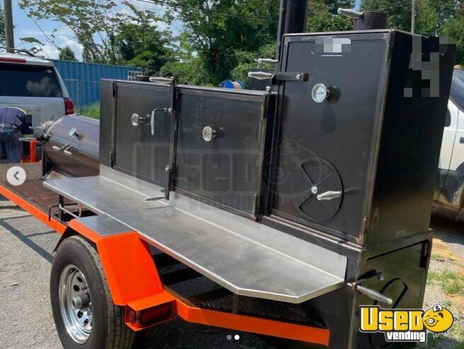 2022 5' x 16' Custom-Built Open Barbecue Reverse Flow Smoker Tailgating ...