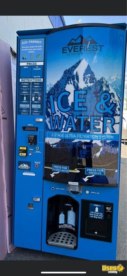 (2) 2023 Everest Ice VX4 Bagged Ice and Filtered Water Vending Machine ...