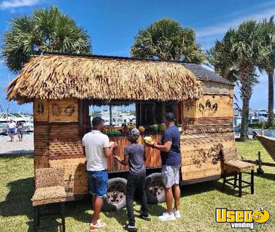 Eye Catching 13.2' - Mobile Tiki Bar| Mobile Beverage Trailer for Sale ...
