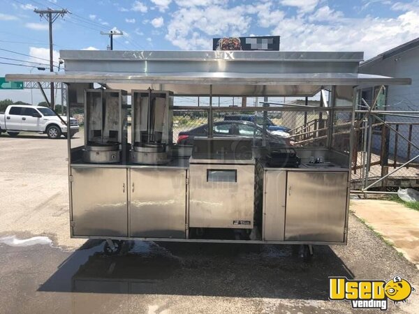 Used Stainless Steel 3' x 7 Mobile' Food Vending Concession Cart for ...