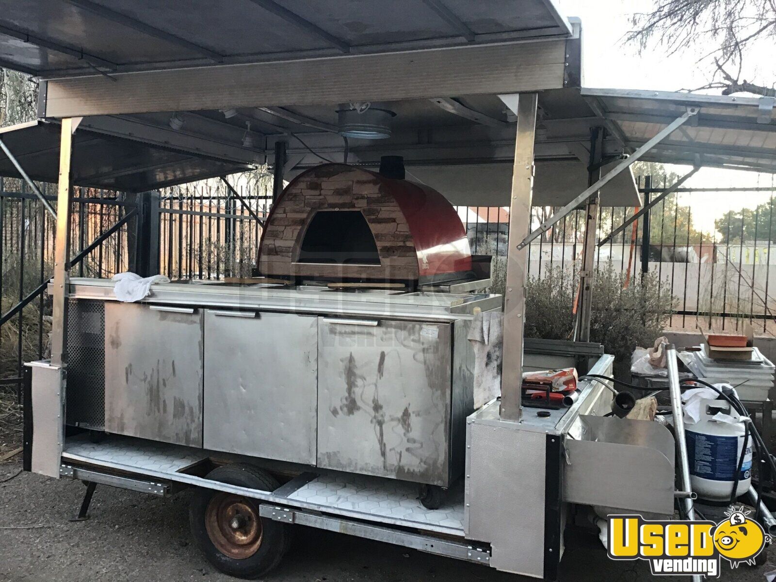 10' Custom Brick Oven Pizza Trailer With Truck to Tow | Permitted ...
