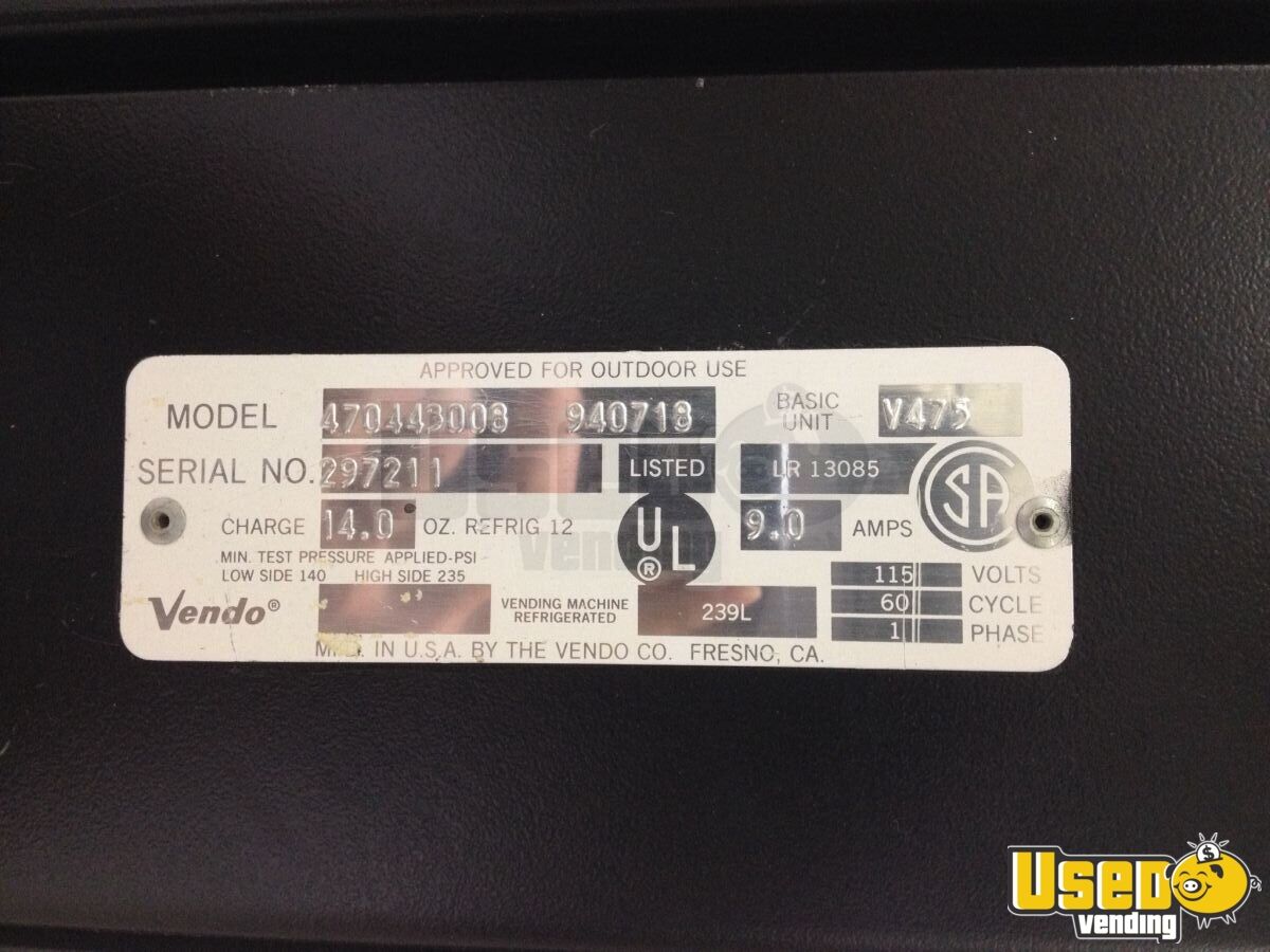 Vendo V475 Machine | Electrical Soda Vending Machine for Sale in Texas